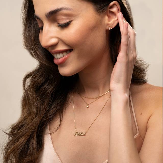 Dainty Name Necklace in 14k Yellow Gold - My Name Necklace