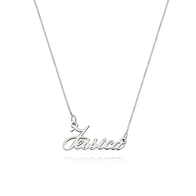 Dainty Name Necklace in 14K White Gold - MyNameNecklace