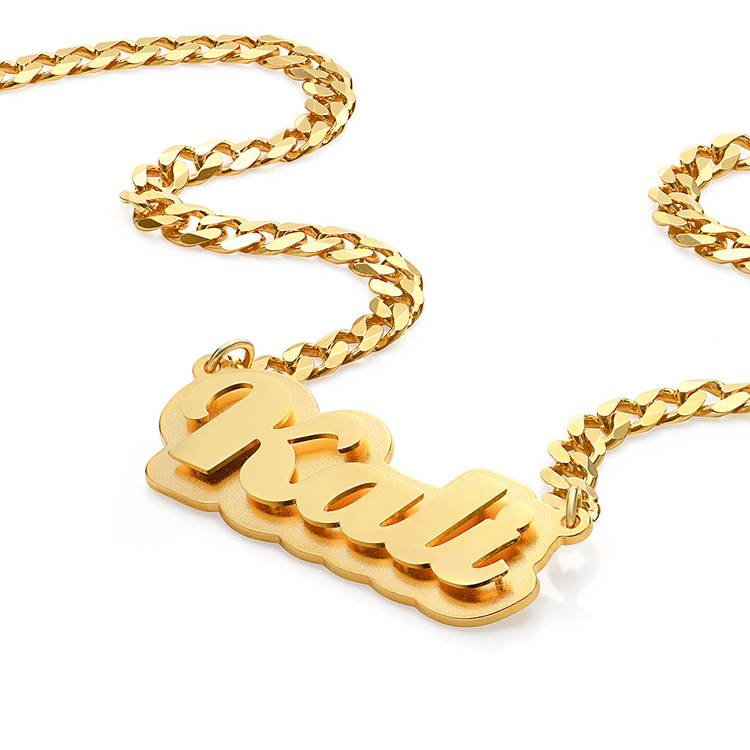 Pop Up Name Necklace - Double Plated in 18K Gold Plating - MyNameNecklace