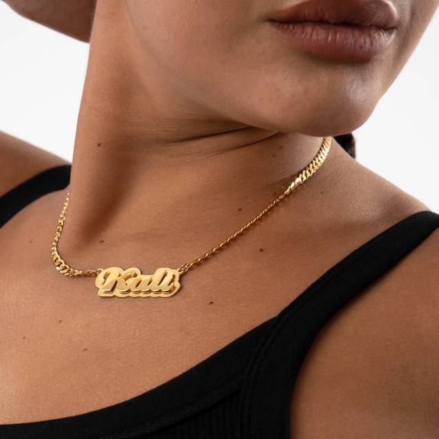 Pop Up Name Necklace - Double Plated in 18K Gold Plating - MyNameNecklace