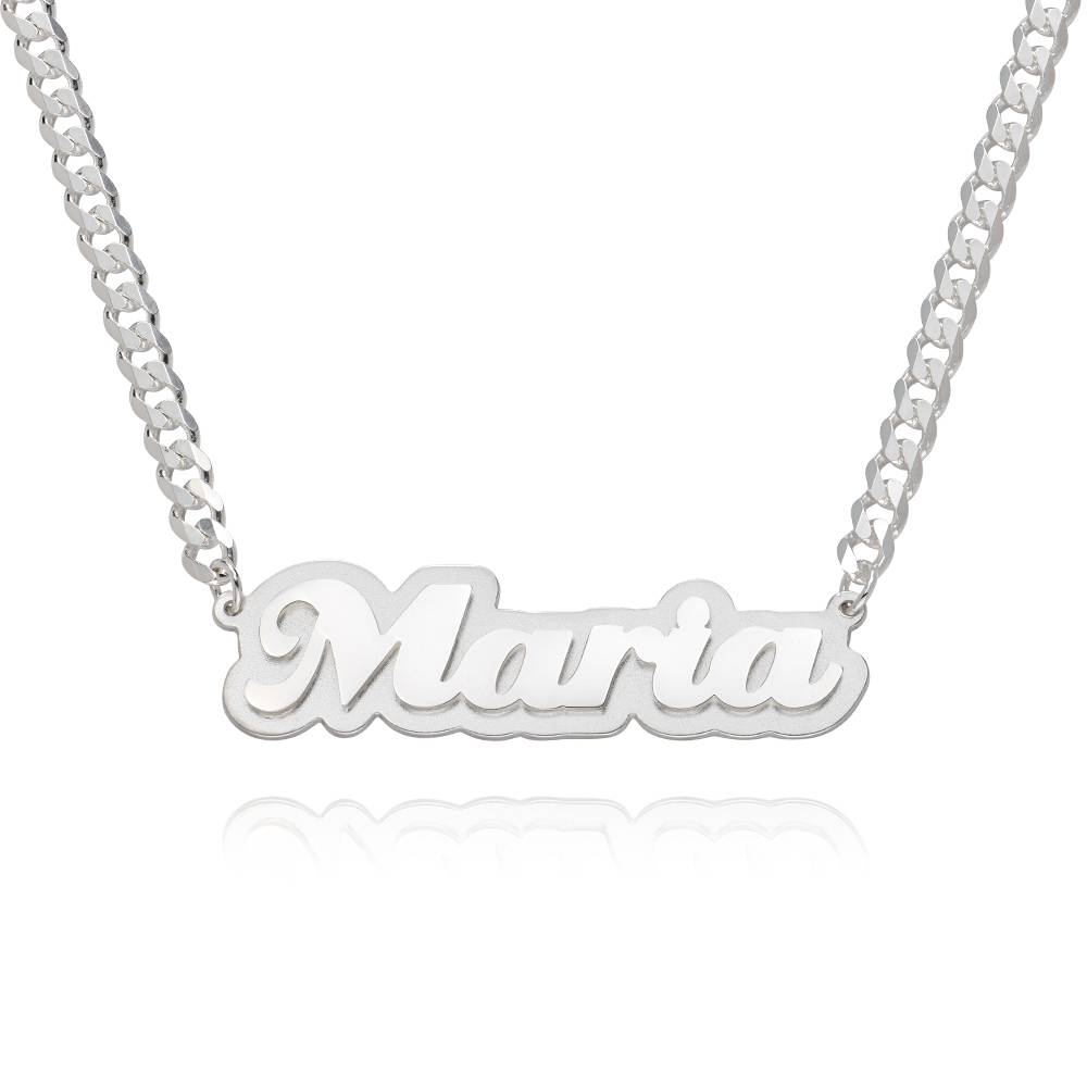 Pop Up Name Necklace - Double Plated in Sterling Silver - MyNameNecklace