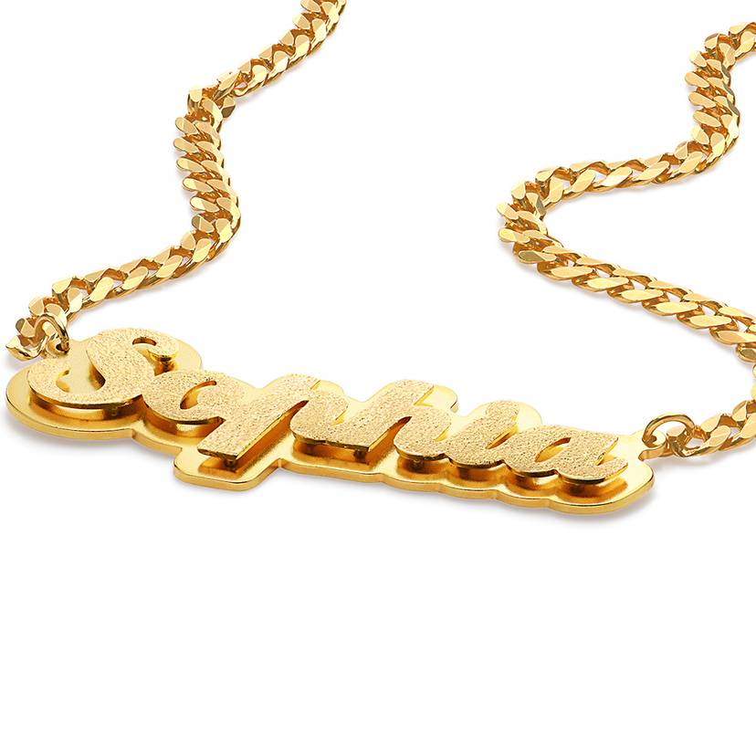 Stand Out Name Necklace - Double Plated in 18K Gold Plating - My Name ...