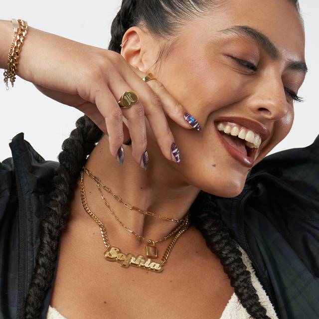 Stand Out Name Necklace Double Plated In 18k Gold Vermeil