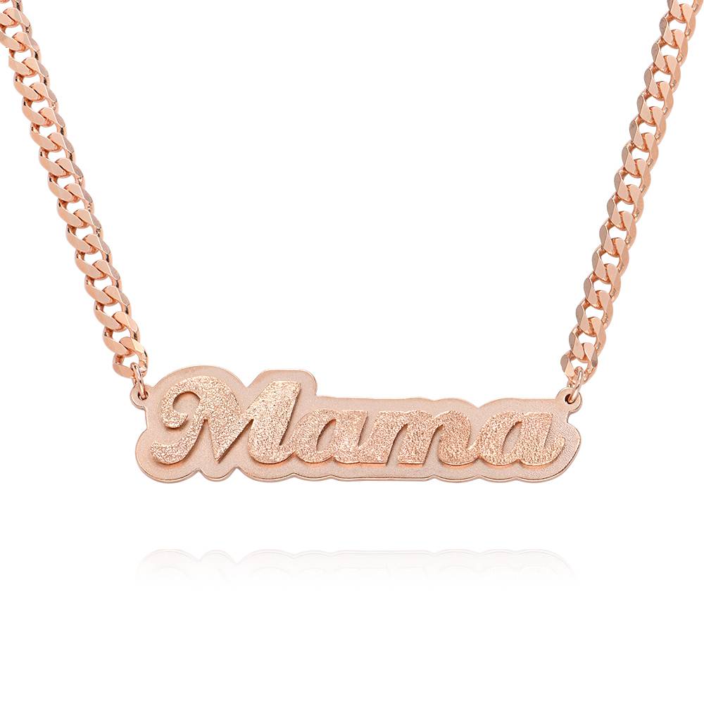 Stand Out Name Necklace - Double Plated in 18K Rose Gold Plating - My ...
