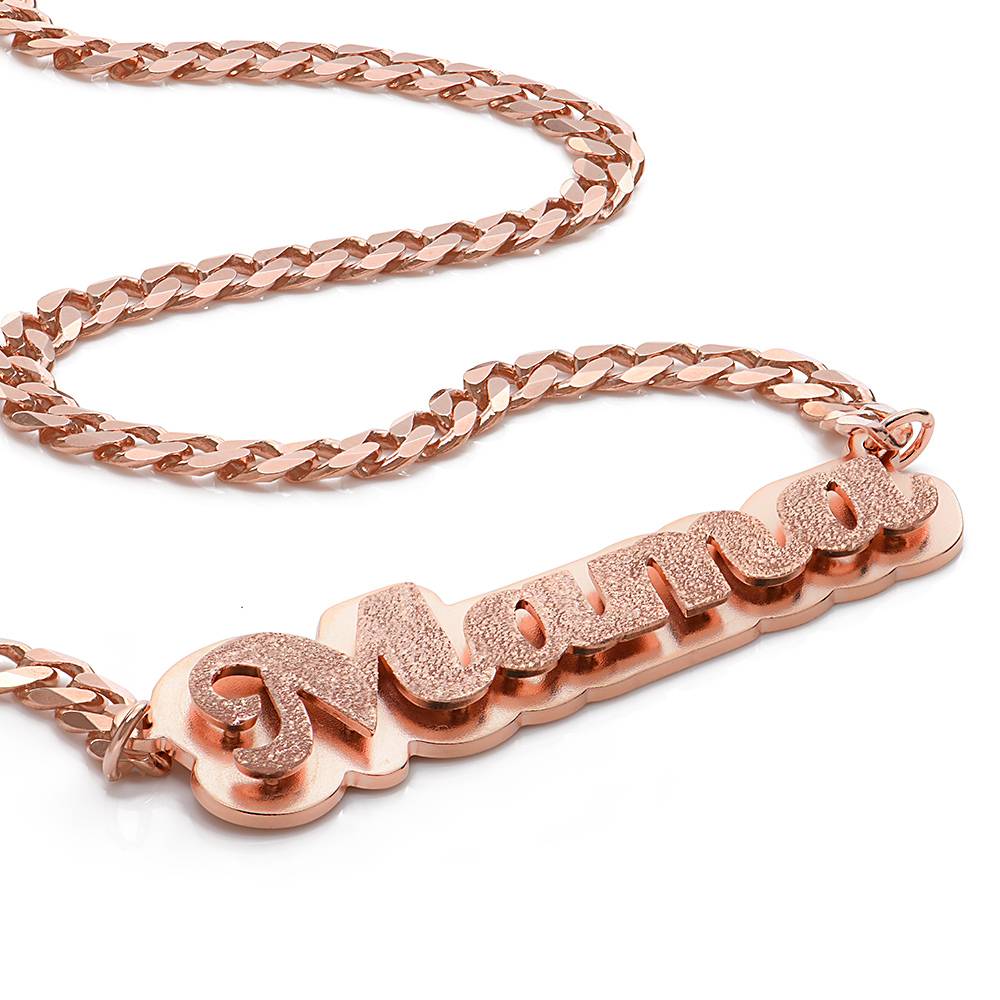 Stand Out Name Necklace - Double Plated in 18K Rose Gold Plating - My ...