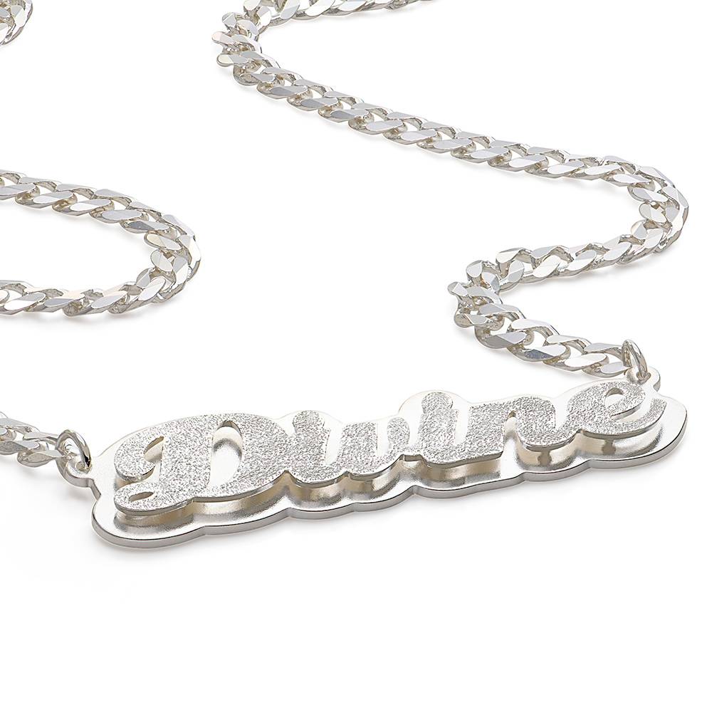 Stand Out Name Necklace - Double Plated in Sterling Silver - My Name ...