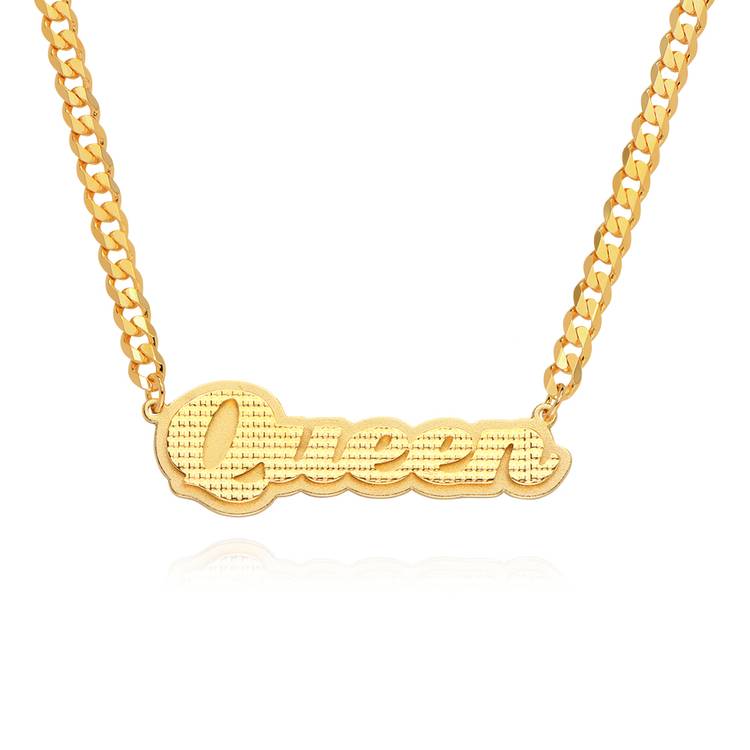 Iconic Double Plated Name Necklace in 18K Gold Plating - My Name Necklace