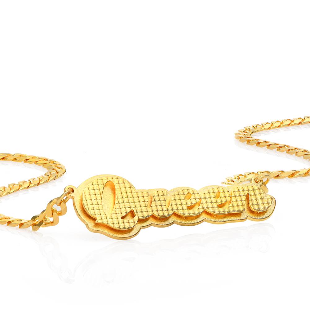 Iconic Double Plated Name Necklace in 18K Gold Plating - MyNameNecklace