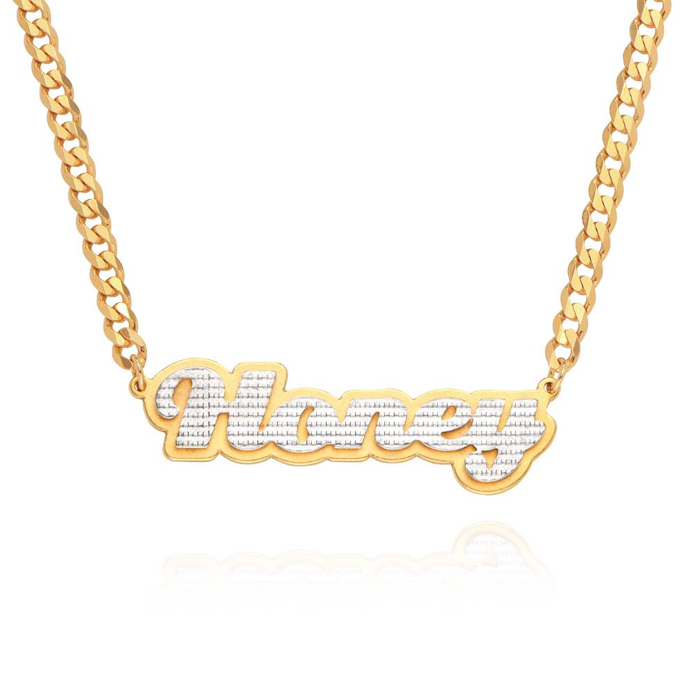 Iconic Double Plated Name Necklace in Mixed Metal - MyNameNecklace