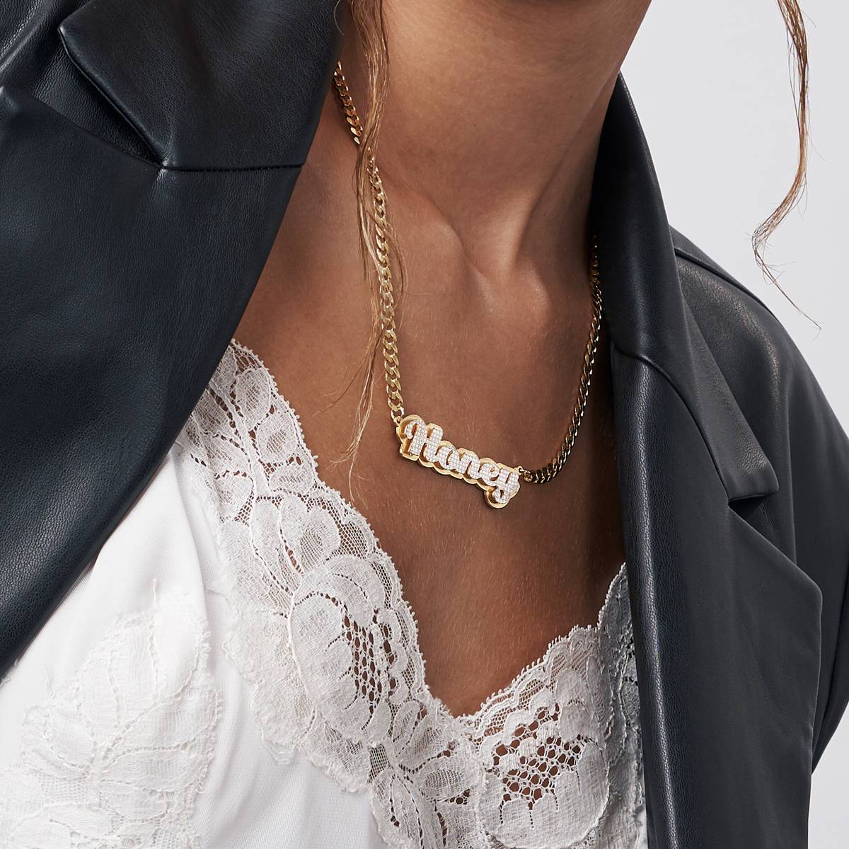 Iconic Double Plated Name Necklace in Mixed Metal - MyNameNecklace