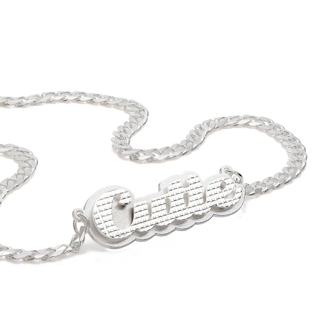 Iconic Double Plated Name Necklace in Sterling Silver - My Name Necklace
