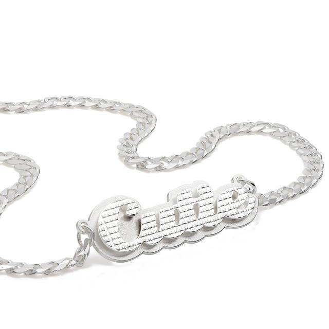 Iconic Double Plated Name Necklace in Sterling Silver - My Name Necklace