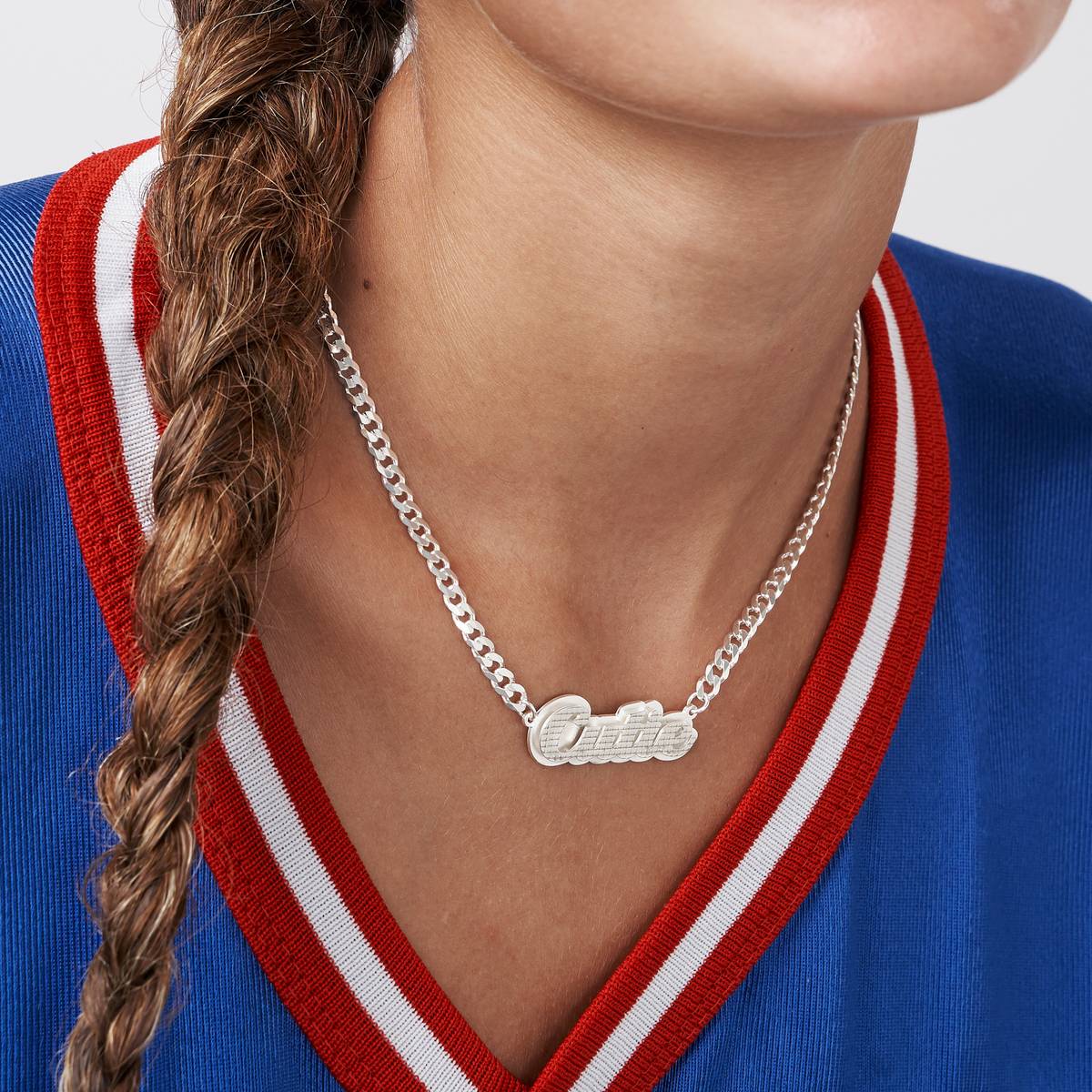 Iconic Double Plated Name Necklace in Sterling Silver - MyNameNecklace