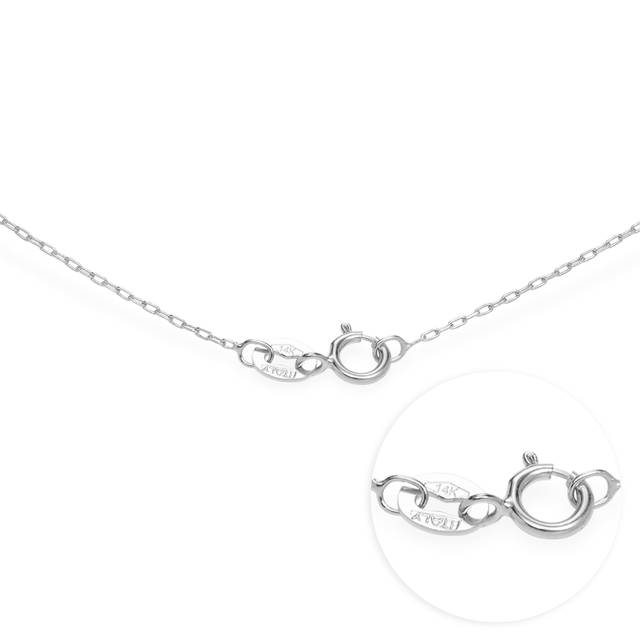 Kris Cursive Name Necklace - 14K White Gold - MyNameNecklace
