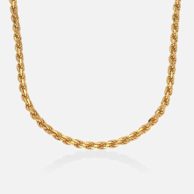 Rope Chain- 5.6 mm - Gold Plated - MyNameNecklace