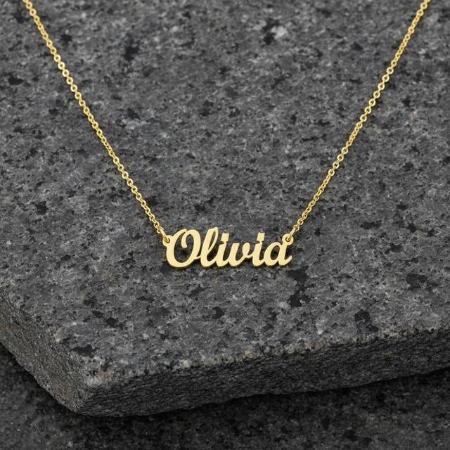 Custom Name Necklace in 18K Gold Plated Stainless Steel - MyNameNecklace