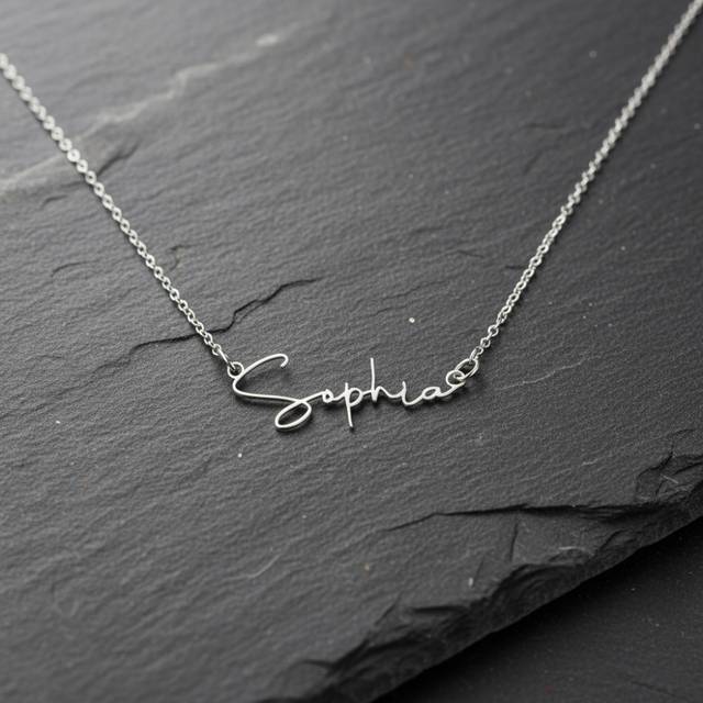 Signature Name Necklace in Stainless Steel - My Name Necklace