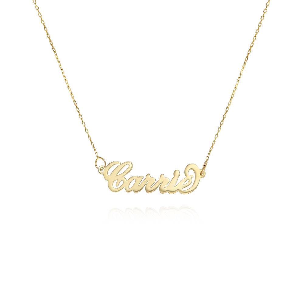 Carrie Style Cursive Name Necklace - 14K Yellow Gold - MyNameNecklace