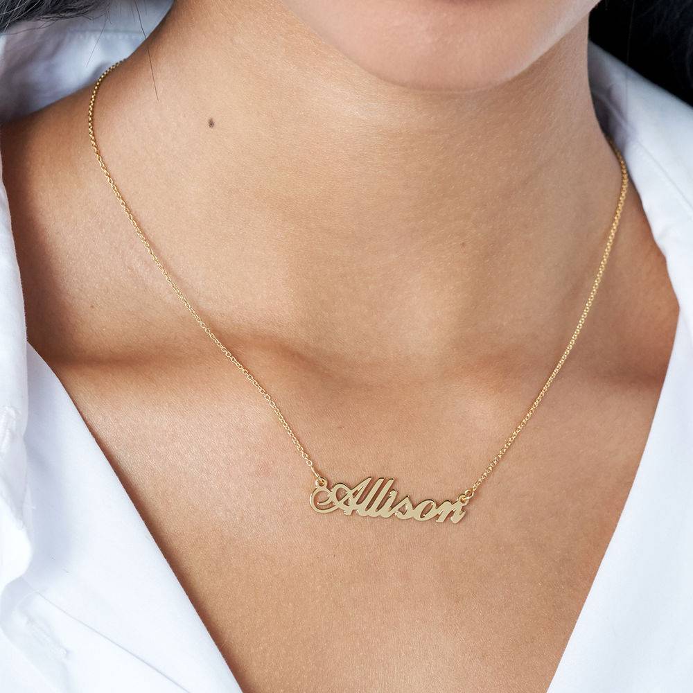 Small Gold Vermeil Classic Name Necklace Mynamenecklace