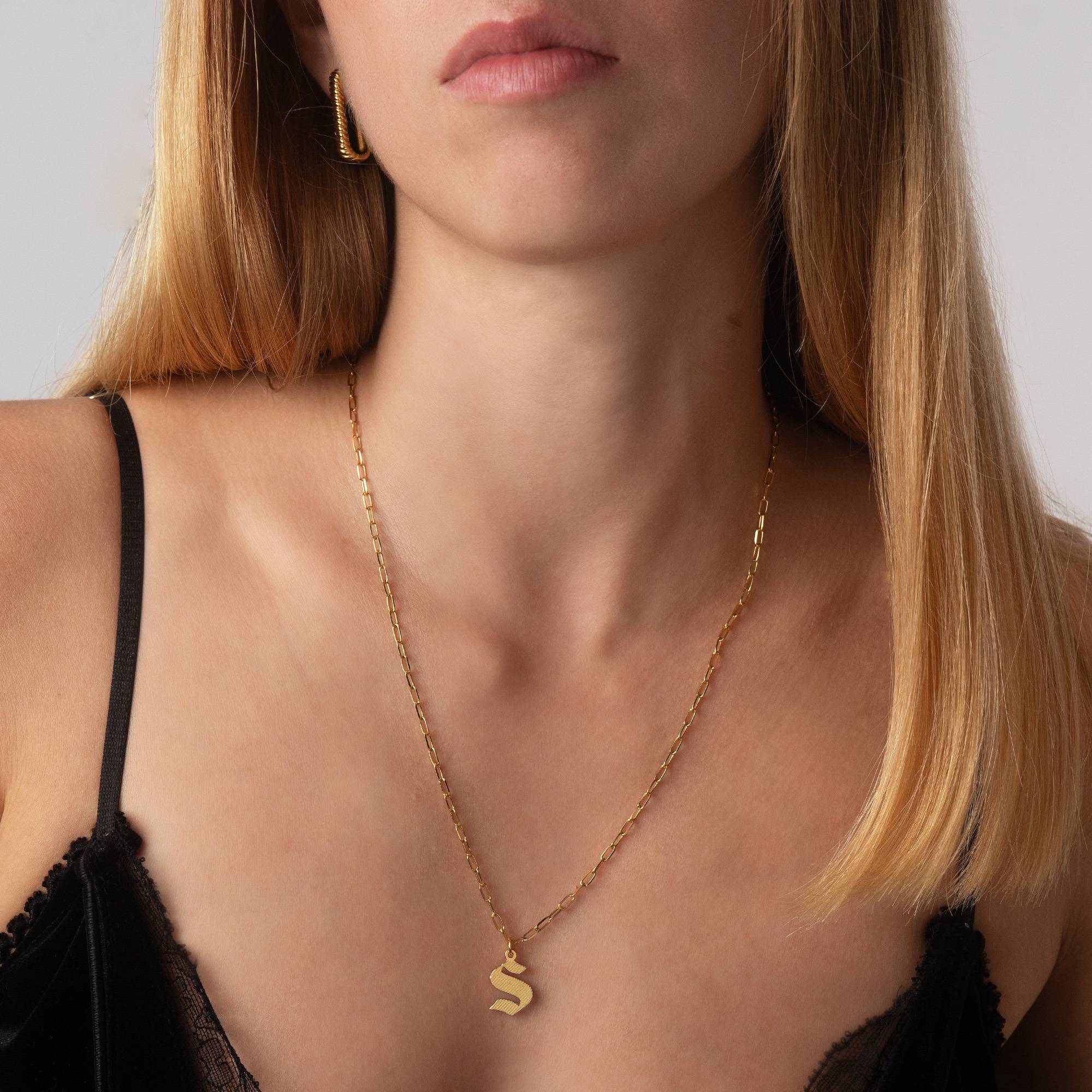 Spill the Tea Paperclip Initial Necklace in 18K Gold Plating ...