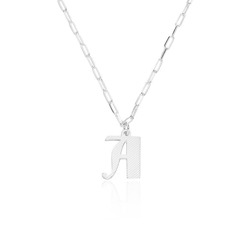 Spill the Tea Paperclip Initial Necklace in Sterling Silver ...