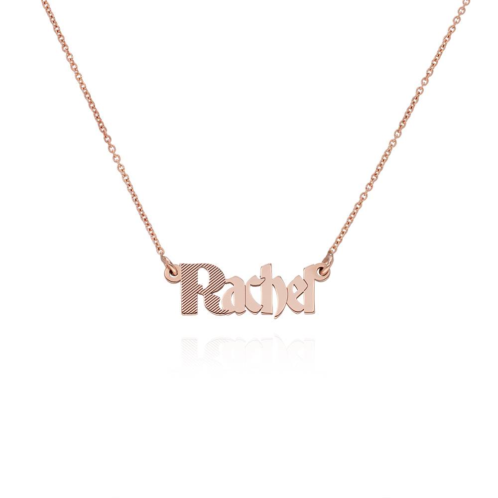 Gothic Name Necklace in 18K Rose Gold Plating - MyNameNecklace