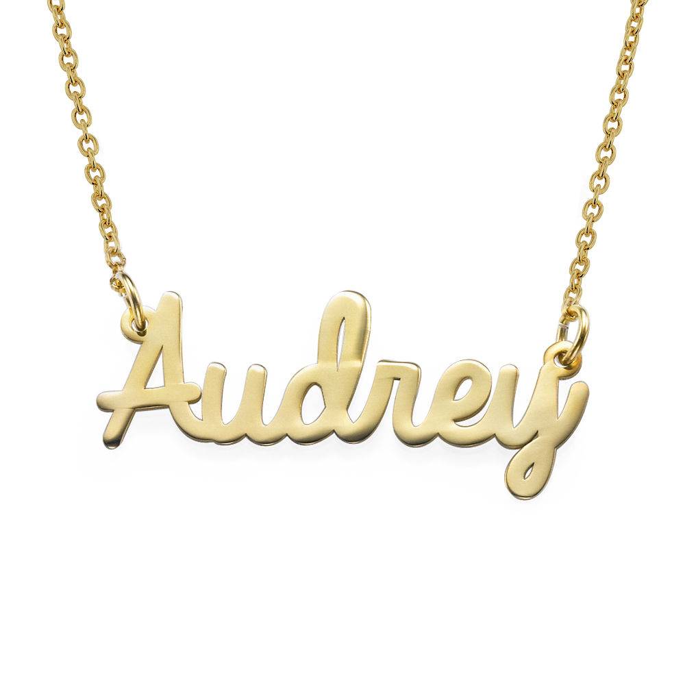 Kris Cursive Name Necklace in Gold Vermeil - MyNameNecklace