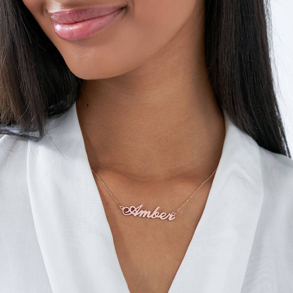 Small Rose Vermil Classic Name Necklace - MyNameNecklace